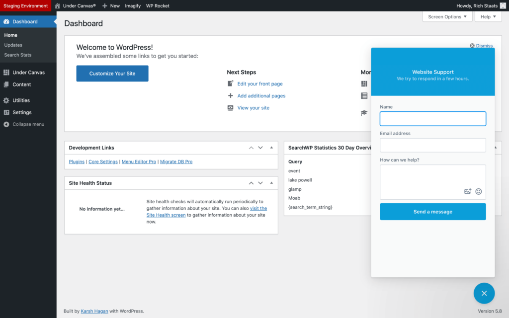Custom WordPress admins by Secret Stache